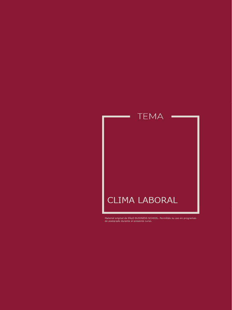 Tema 1 Clima Laboral | PDF | Metodología de encuesta | Cuestionario