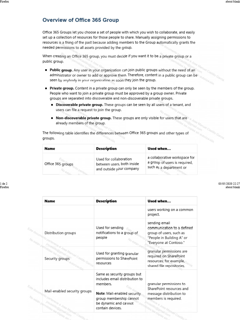 4-Overview of Office 365 Group | PDF | Software | System Software