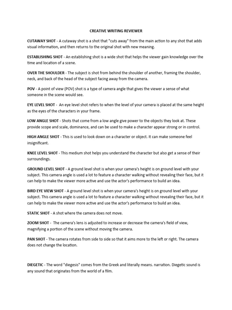 CREATIVE WRITING REVIEWER WPS Office | PDF | Language Arts & Discipline