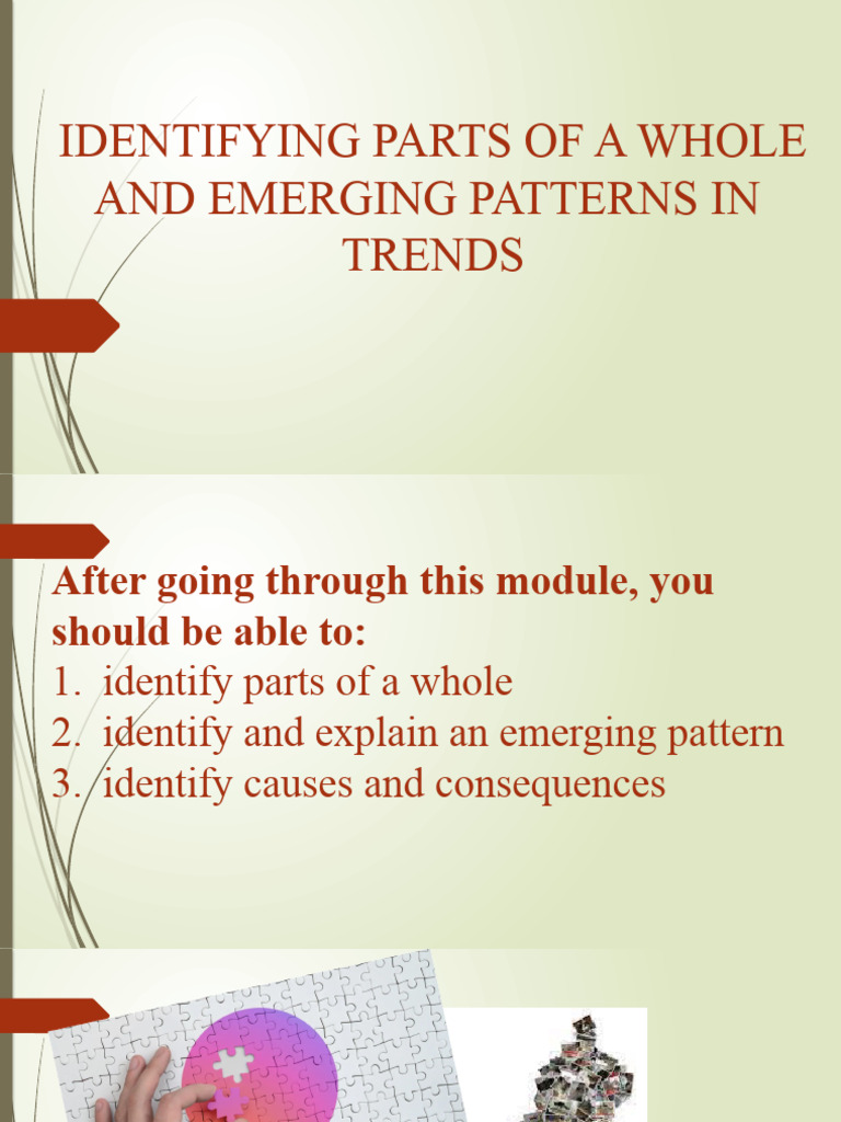 Tnct Lesson 4 Emerging Patterns in Trends | PDF