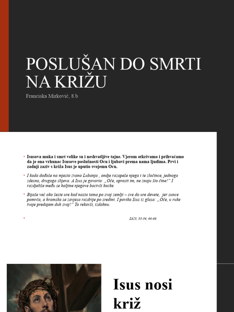Poslušan Do Smrti Na Križu | PDF