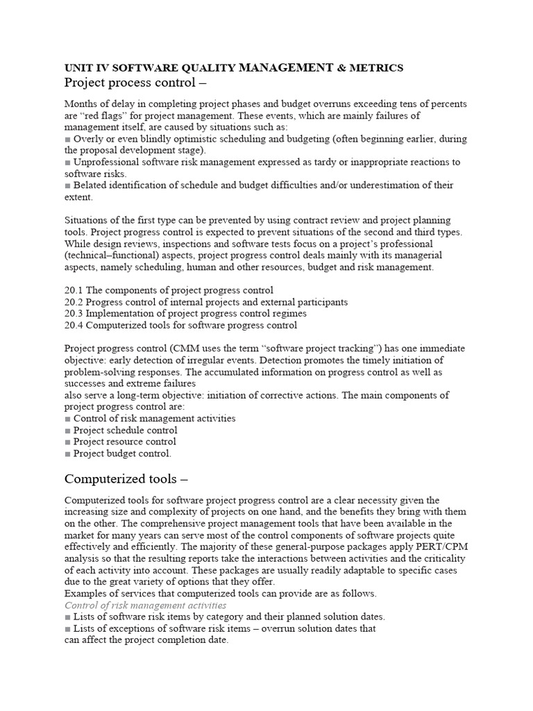 Prinzz UNIT IV SOFTWARE QUALITY MANAGEMENT | PDF | Software Quality | Performance Indicator
