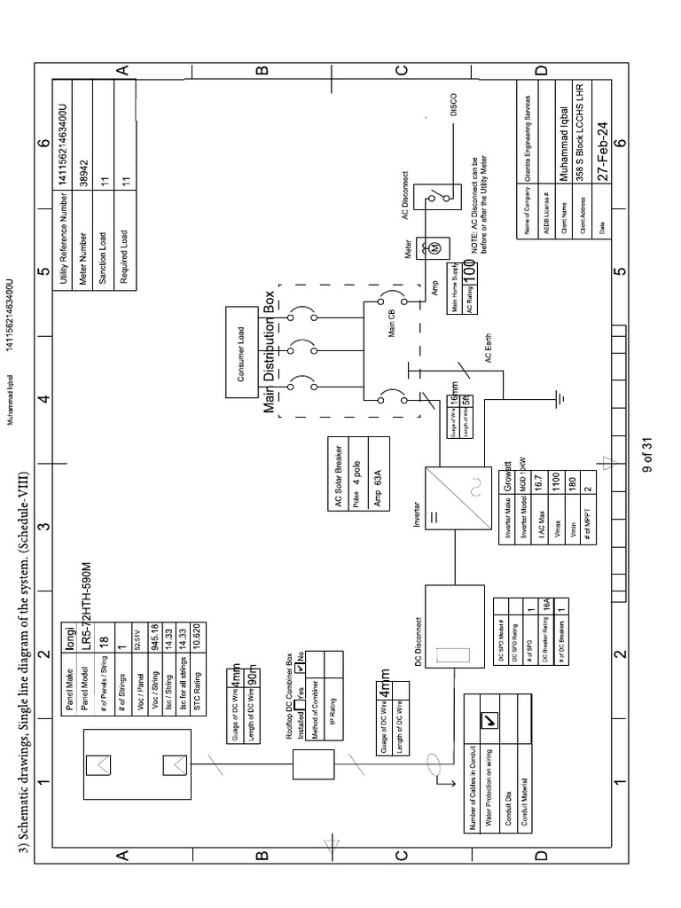 SLD For 10KW On Grid S Block | PDF