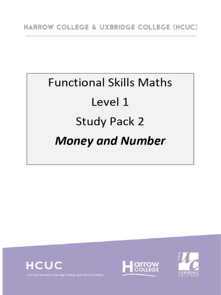 Functional Skills Maths Level 1 | PDF | Discounting | Percentage