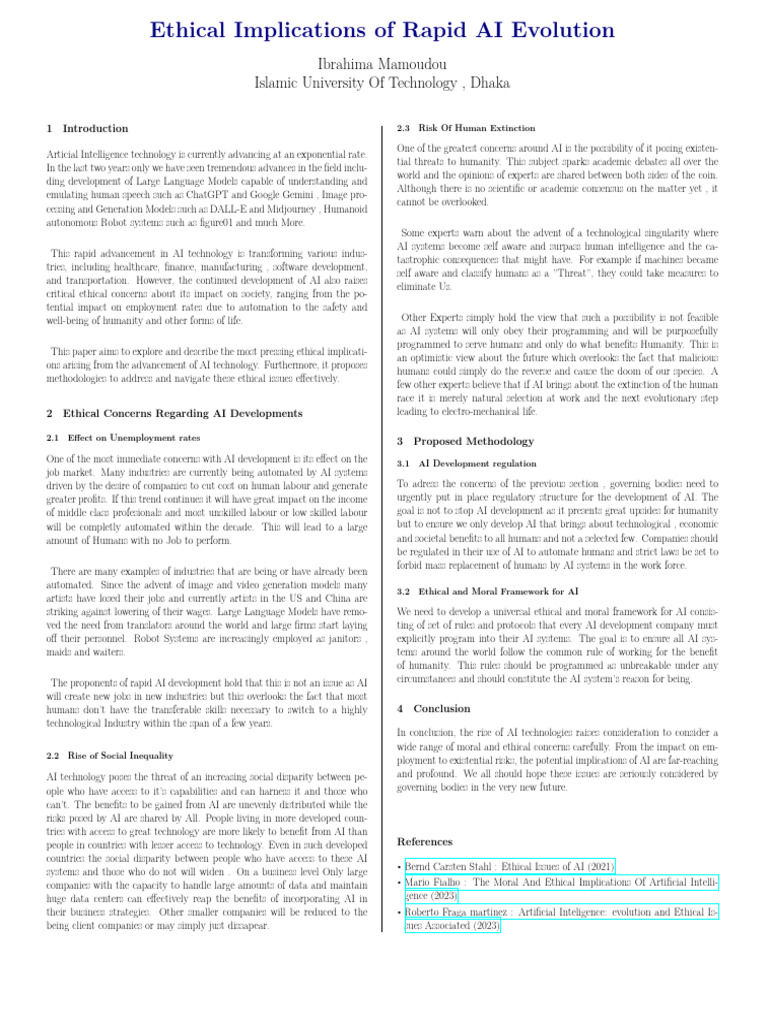 Ethical Implications of Rapid AI Develoment | PDF | Artificial ...