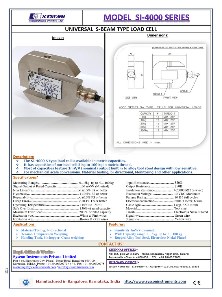 SI 4000 Datasheet | PDF | Electrical Engineering | Electricity