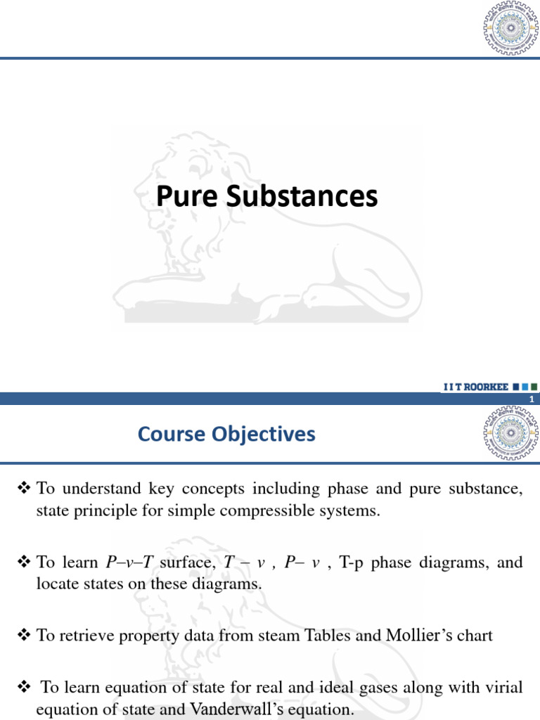 MIN 106 Properties Pure Substances Circulation | PDF | Vapor | Phase (Matter)