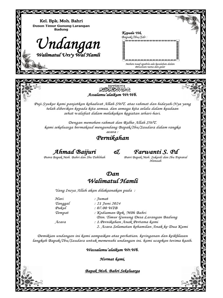 Contoh_Undangan | PDF