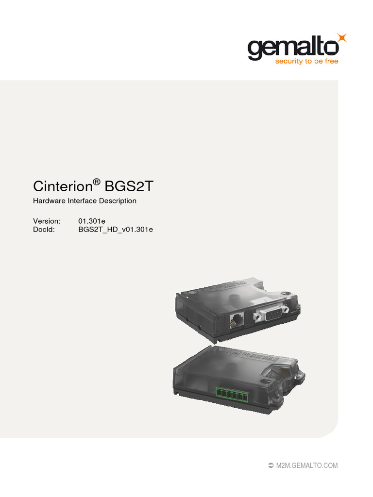 M2M BGS2T Hardware Interface Description | PDF | General Packet Radio ...