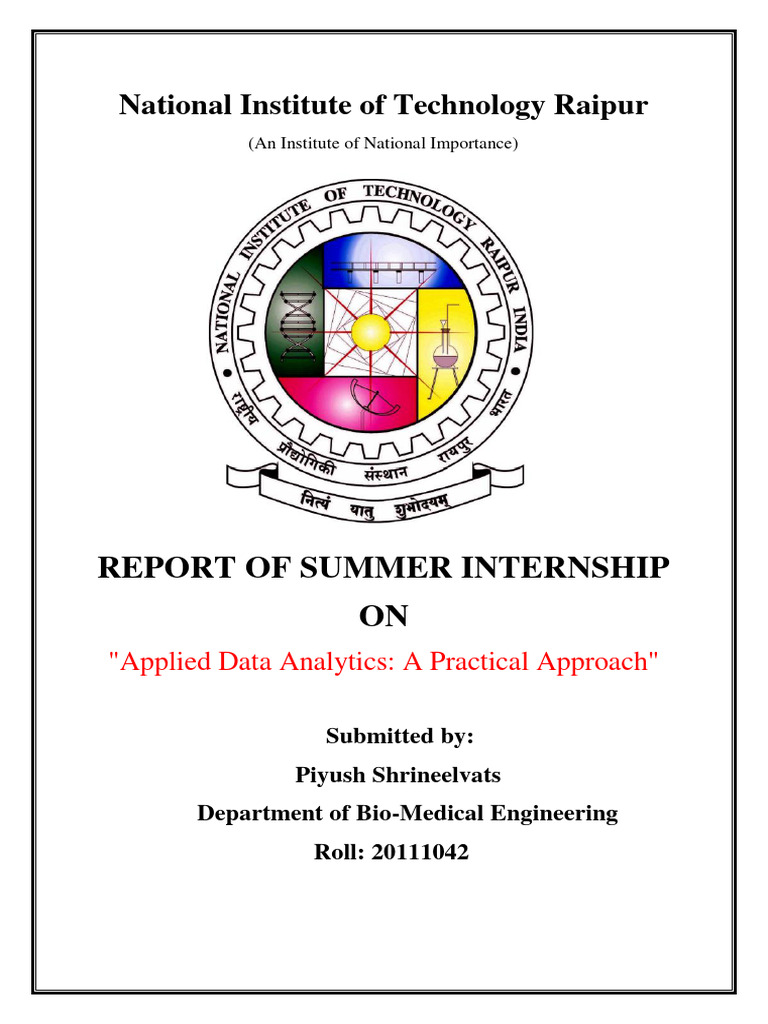 Report On Summer Internship | PDF | Support Vector Machine | Logistic Regression