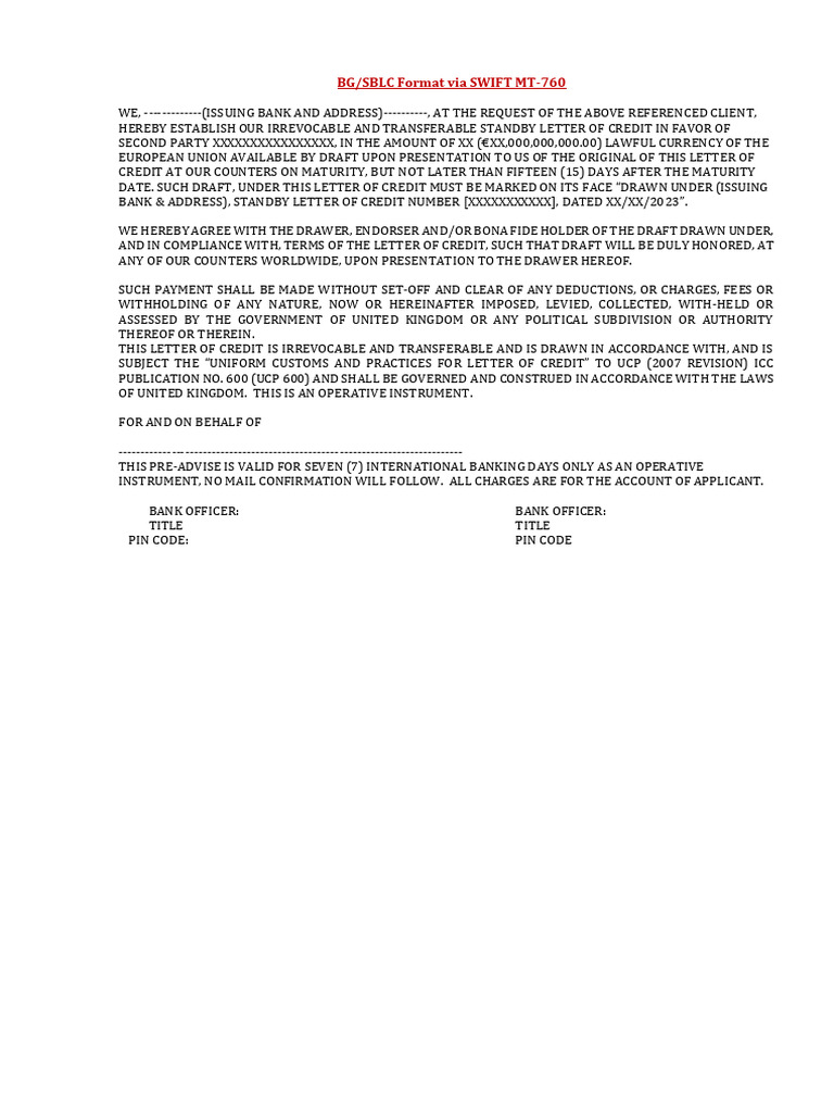 Format of MT-760 | PDF