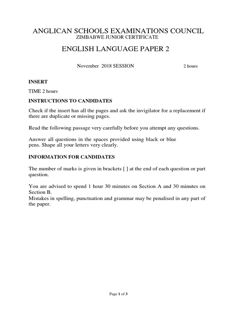 ASA English II INS | PDF