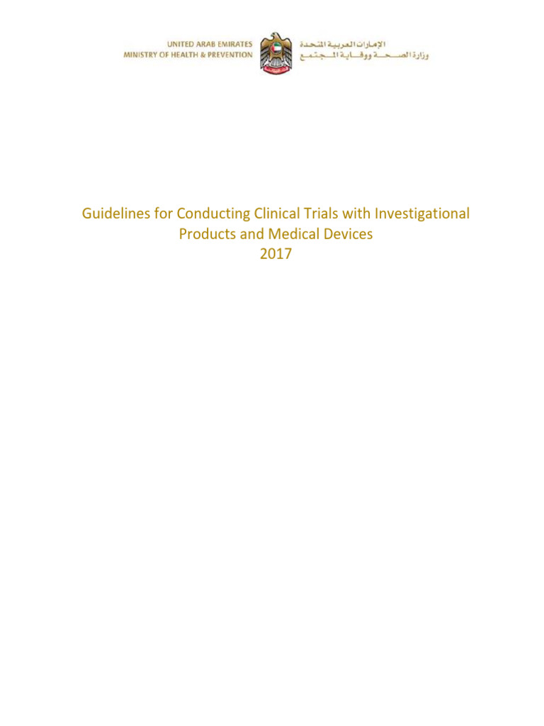 English Guidelines For Conducting Clinical Trials With