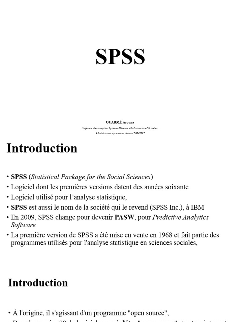 SPSS Ist | PDF | SPSS | Informatique
