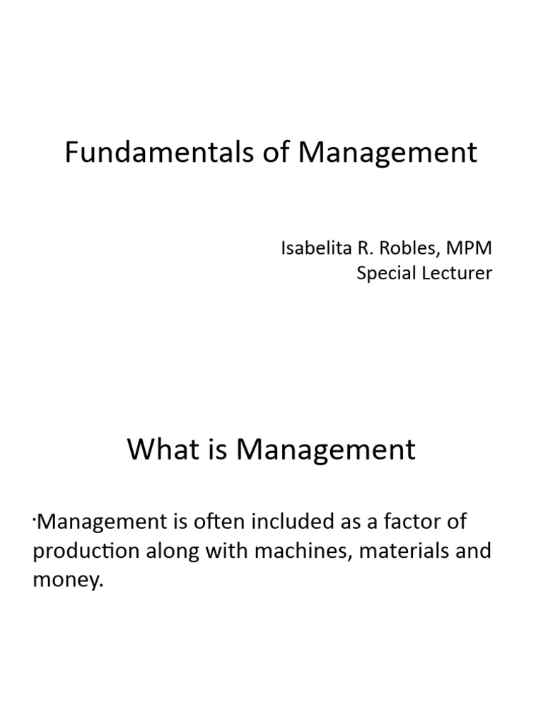 Management Fundamentals Explained | PDF | Science | Employment