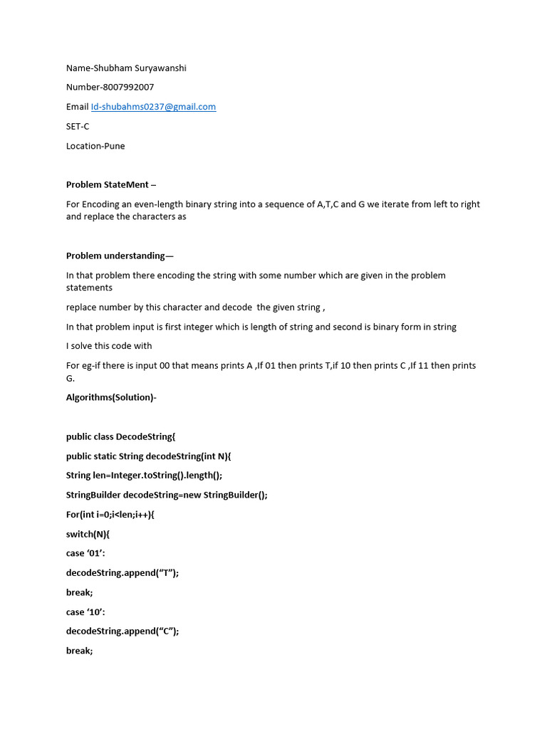 Shubham - Suryawanshi - SET C | PDF | String (Computer Science) | Applied Mathematics