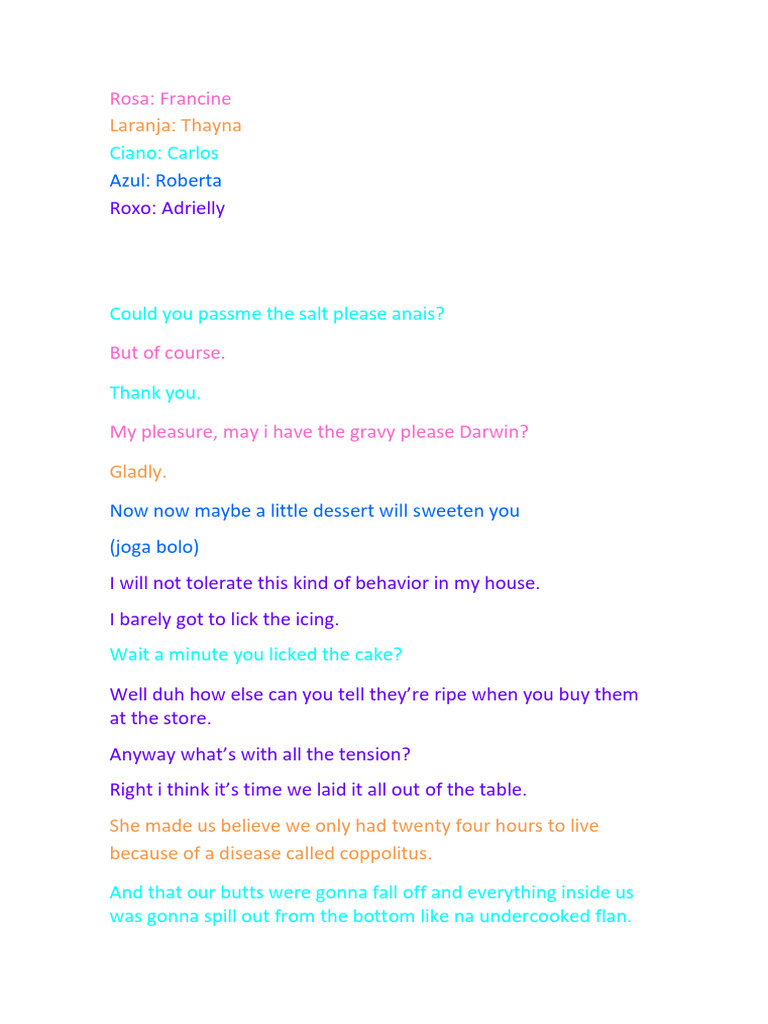 Gumball Script | PDF