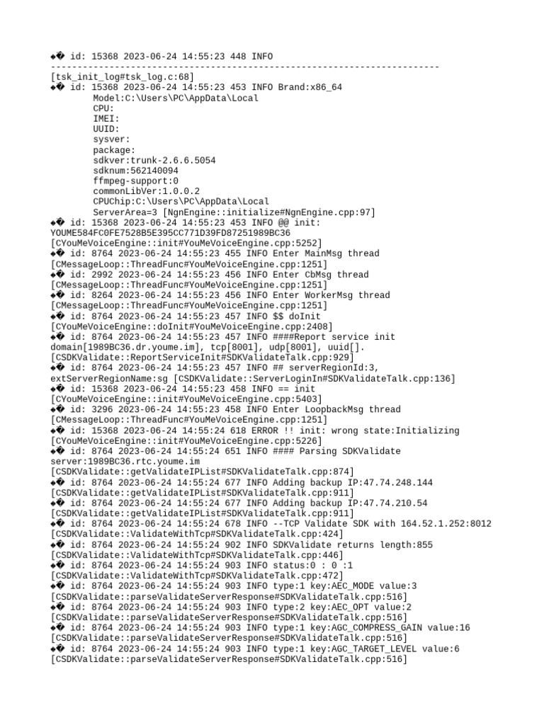 Ymrtc Log Pdf Network Protocols Data Transmission