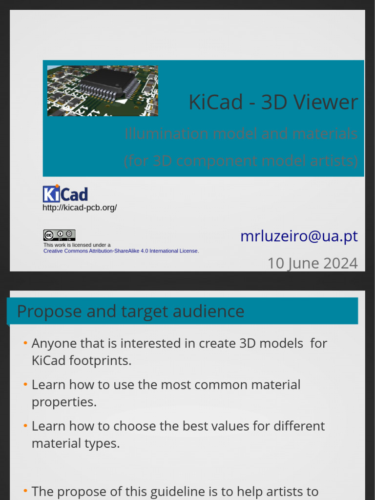 KiCad 3D Viewer Material Guide | PDF | Rgb Color Model | Optics