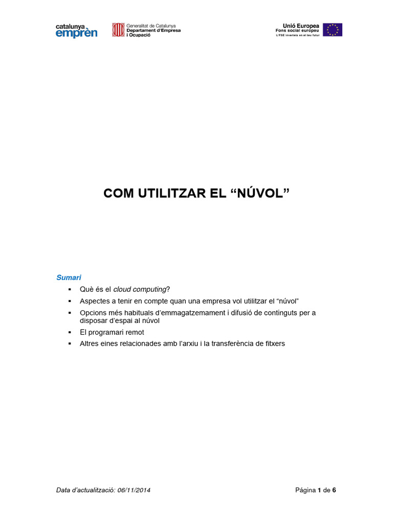 TEMA 24. Com Utilitzar El Nuvol | PDF