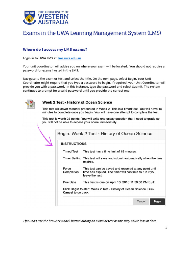 Guide To LMS Exams - 06 May 20 | PDF | Multiple Choice | Password
