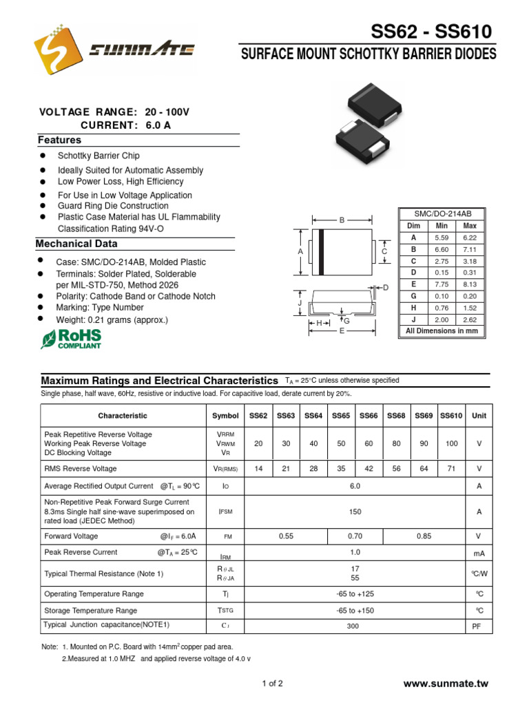 SS62 Sunmate | PDF | Physical Quantities | Electricity