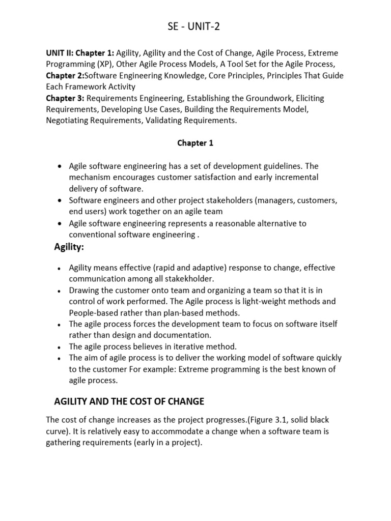 SE-UNIT-II | PDF | Scrum (Software Development) | Agile Software Development