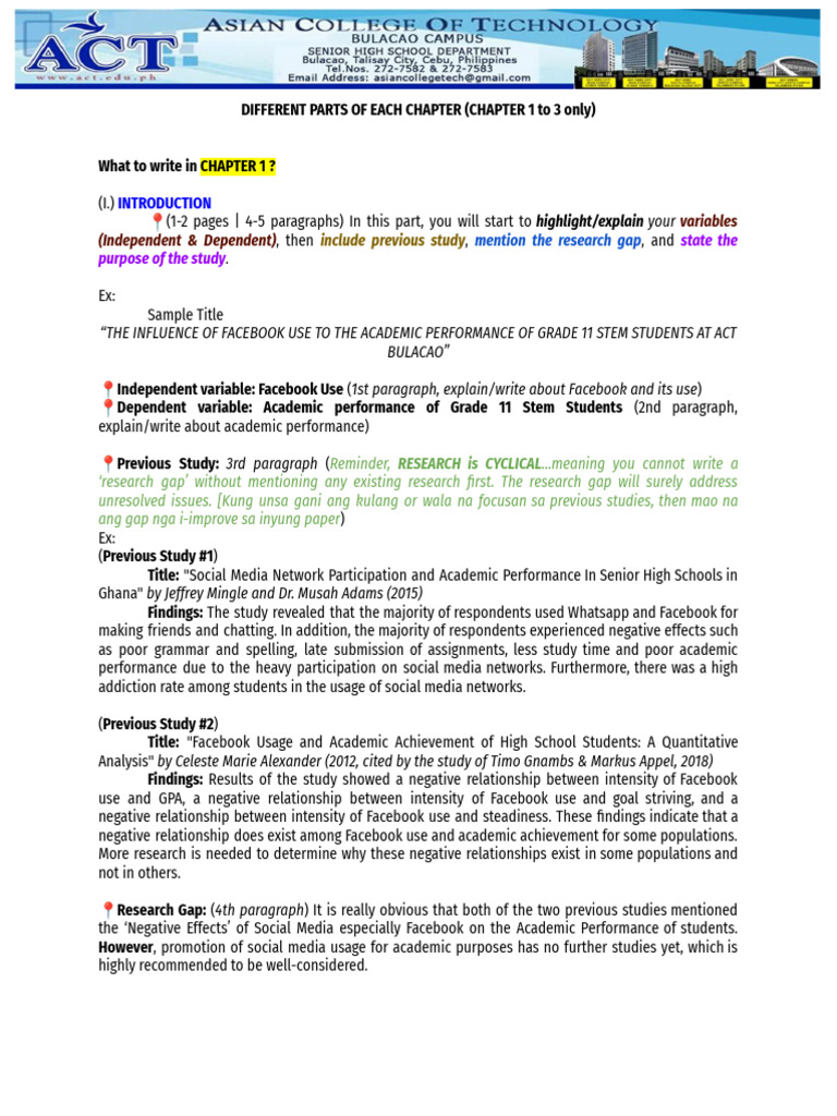 DIFFERENT PARTS OF EACH CHAPTER CHAPTER 1 To 3 Only | PDF | Sampling ...