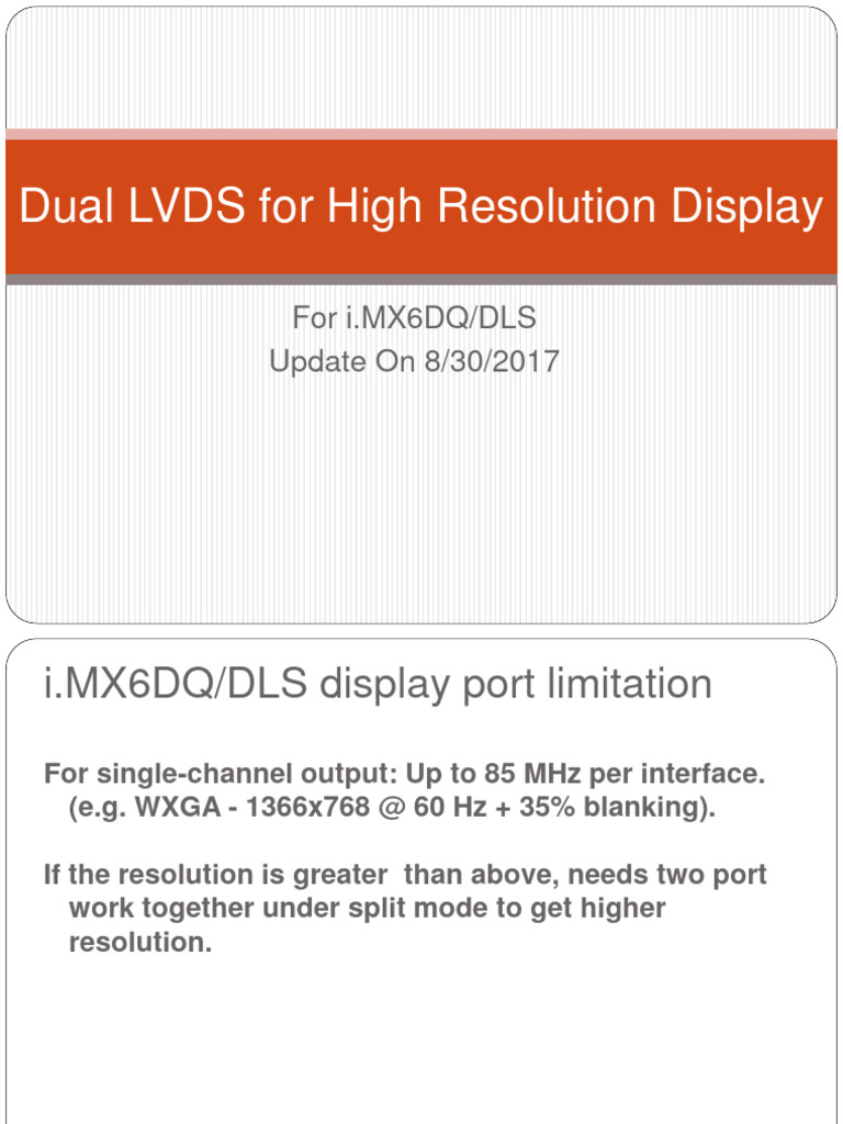Dual LVDS For High Resolution Display | PDF | Electronics | Electrical ...