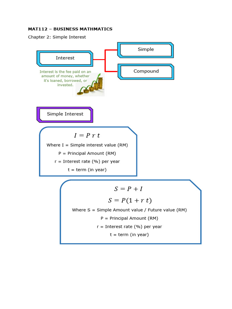 W3 Simple Interest | PDF | Interest | Financial Economics