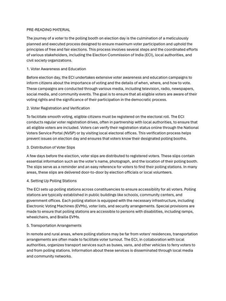 Pre-Reading Material 7 | PDF | Electronic Voting | Voter Registration