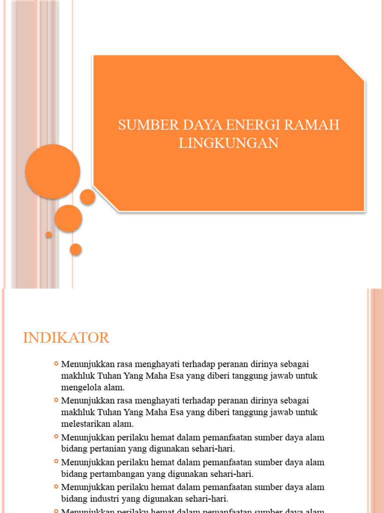 Sumber Daya Energi Ramah Lingkungan | PDF | Griya & Taman | Sains ...