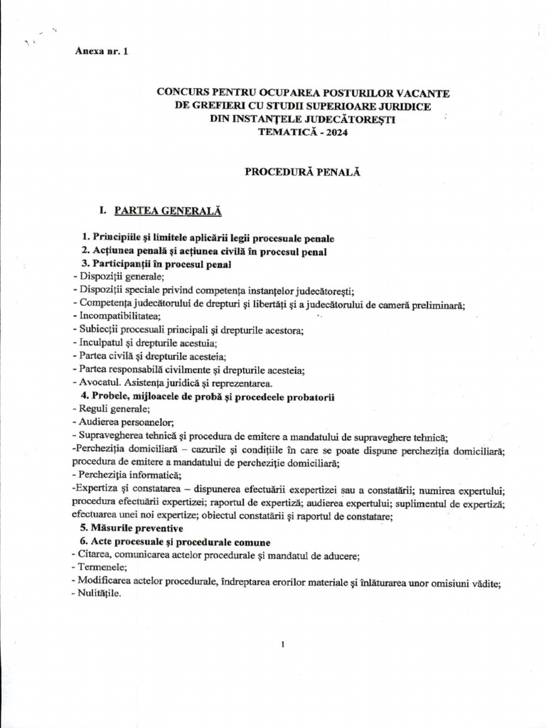 Tematica Si Bibliografie - Concurs Grefieri Temporari - 20.07- 21.07. ...