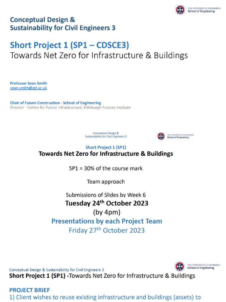 Week 1 Overview of SP1 and Projects | PDF