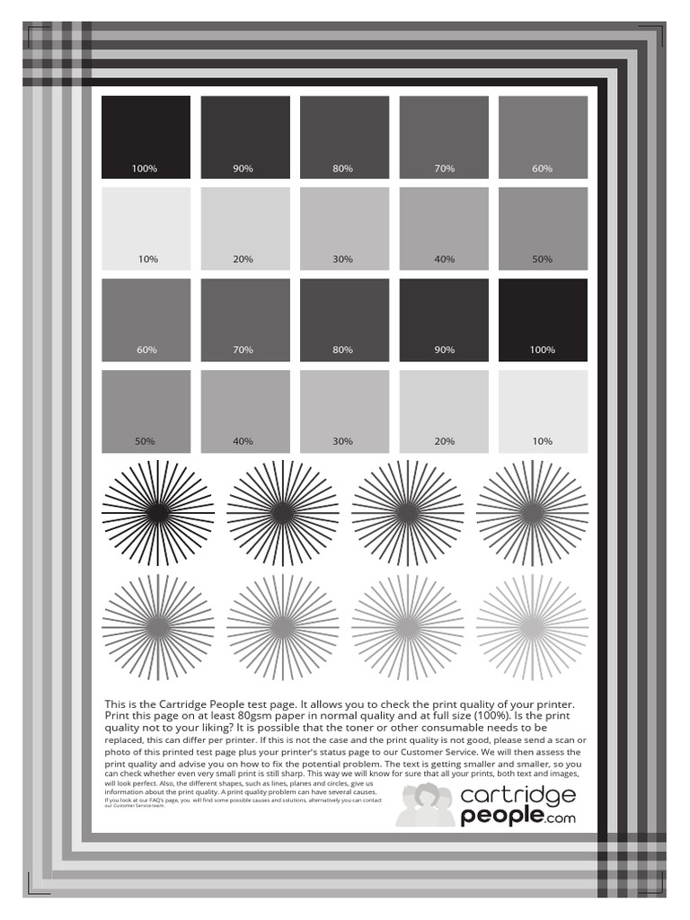 Toner Print Quality Sheets Greyscale | PDF