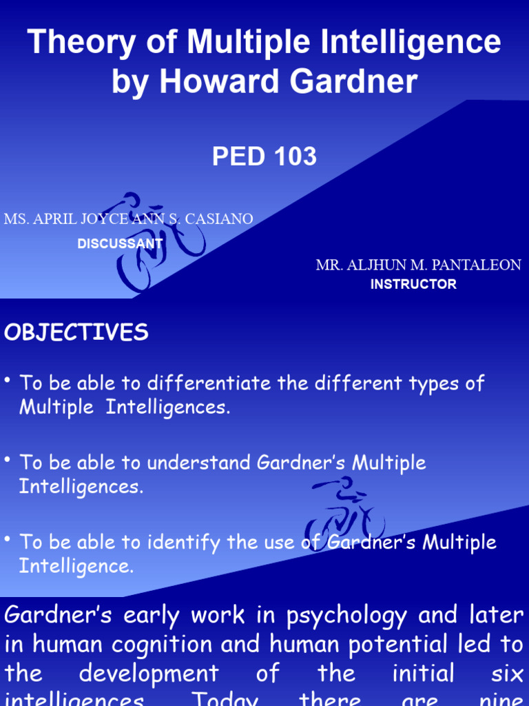 Theory of Multiple Intelligence by Howard Gardner | Download Free PDF ...