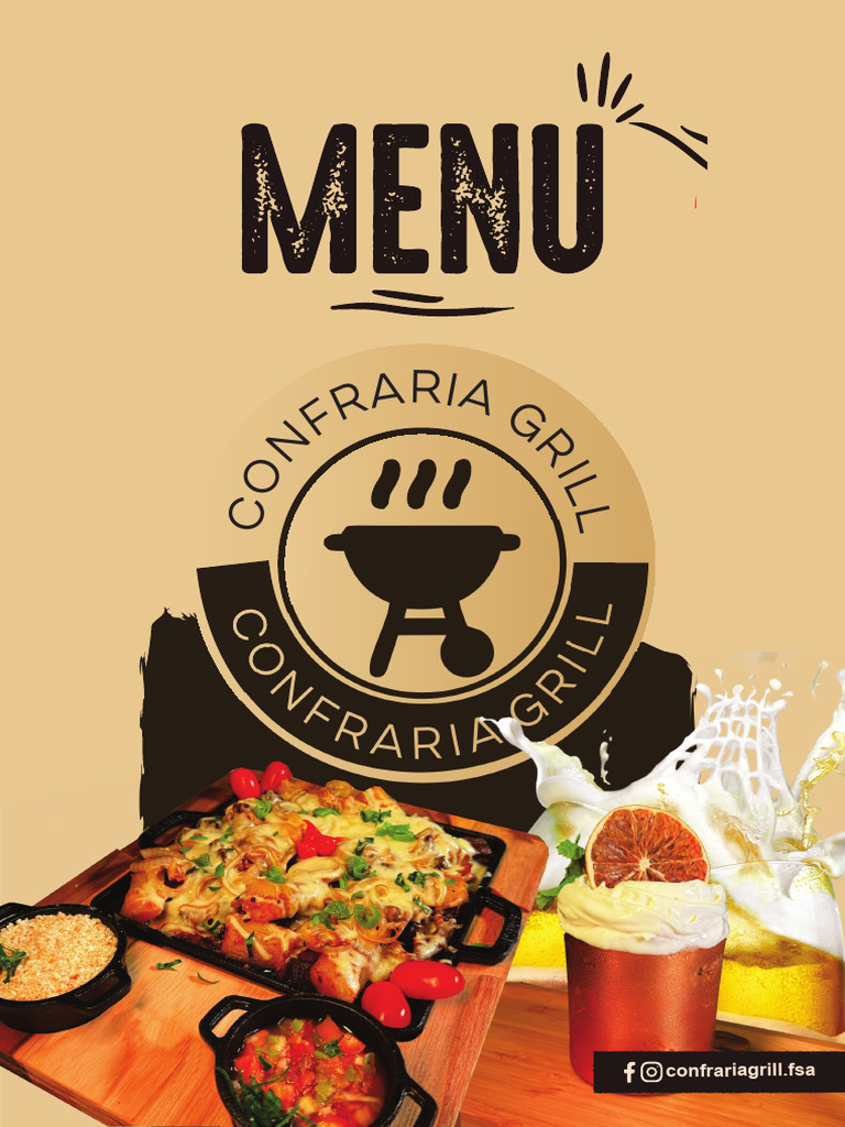 Cardápio Confraria Grill | PDF | Culinária vegana | Fruta