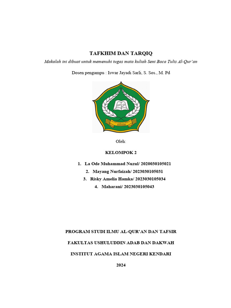 Hukum Bacaan Tafkhim dan Tarqiq | PDF | Agama & Spiritualitas