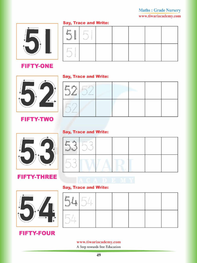 Nursery Maths Practice 5 | PDF