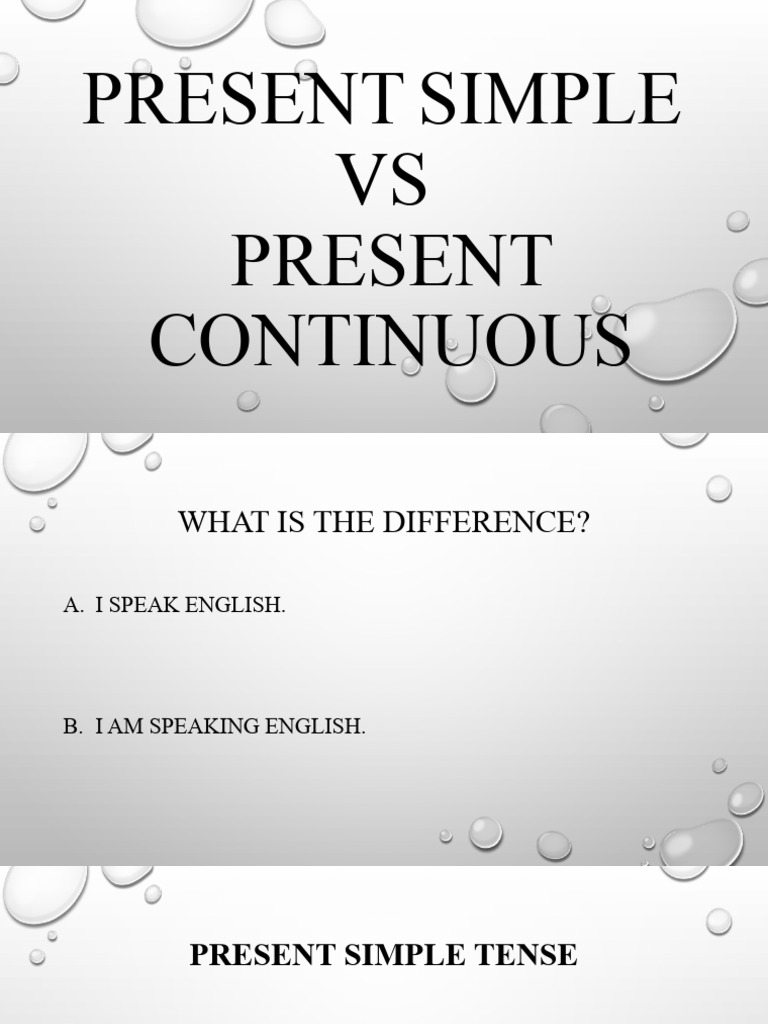 P.simple Vs P.continuous | Download Free PDF | Linguistic Morphology | Syntax