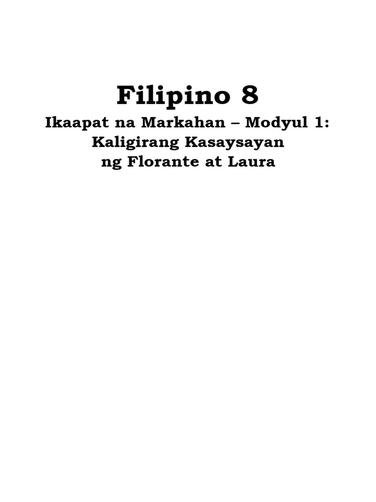 Filipino 8 Module For q4 | PDF