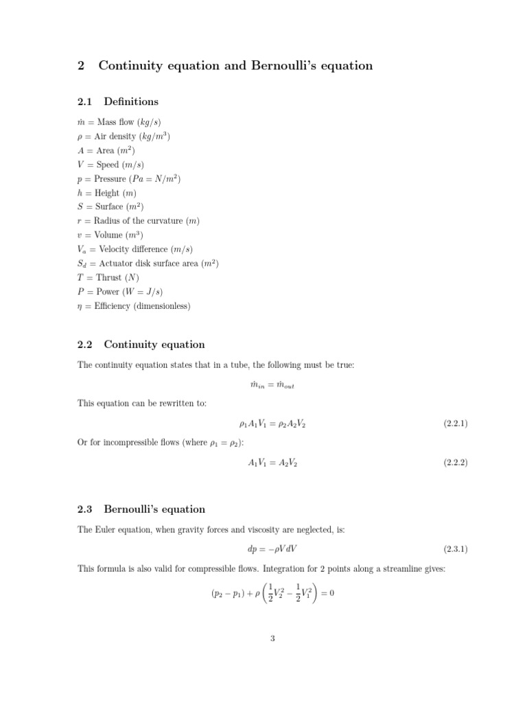 Aerodynamics Formulas Overview | PDF | Applied And Interdisciplinary ...