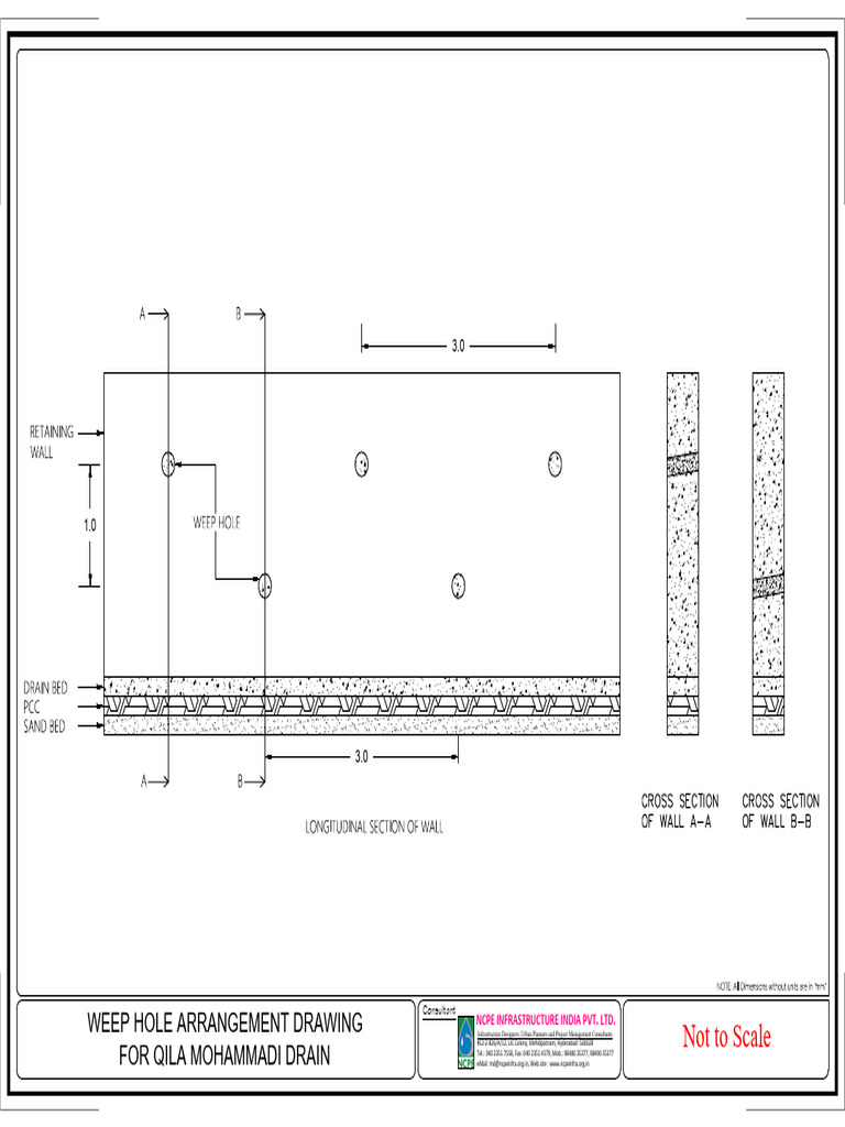 Weep Hole Arrangement Drawing | PDF | Technology & Engineering