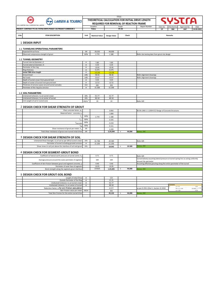 Initial Drive Length for Reaction Frame | PDF | Physical Sciences ...