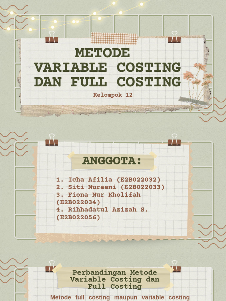 Metode Variabel Costing Dan Full Costing - 20231211 - 083816 - 0000 | PDF