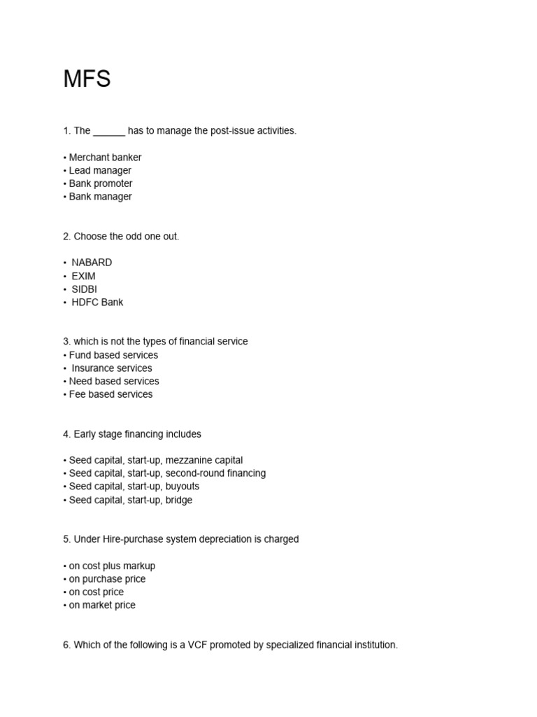 MFS | PDF | Banks | Factoring (Finance)