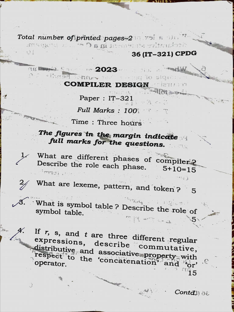 6th Sem Q Papers | PDF