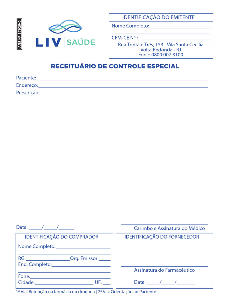 Receituario-de-controle-especial-RJ | PDF Receituario-de-controle-especial-RJ | PDF