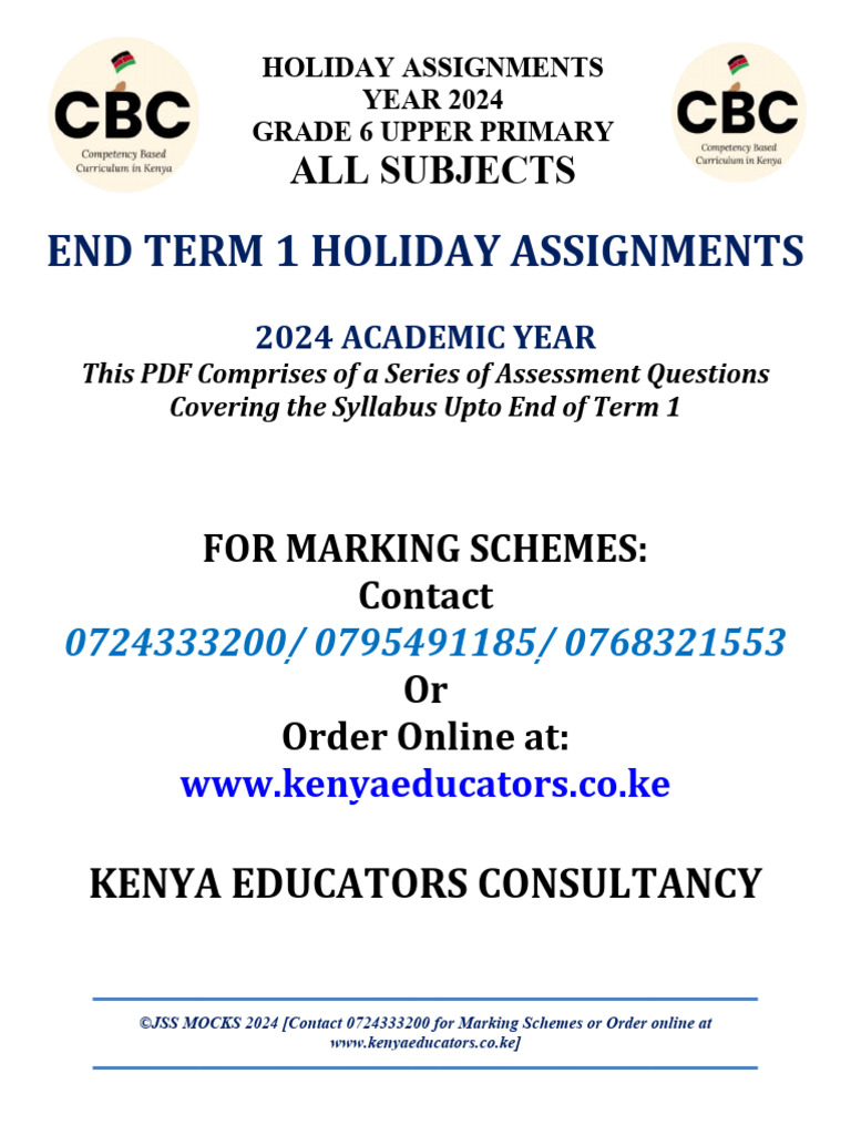 Grade 6 Holiday Assignments 2024 | PDF | Honey Bee | Bees