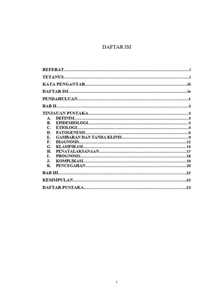 REFERAT-Tetanus (Fix) | PDF | Pengembangan Diri | Kesehatan Holistik